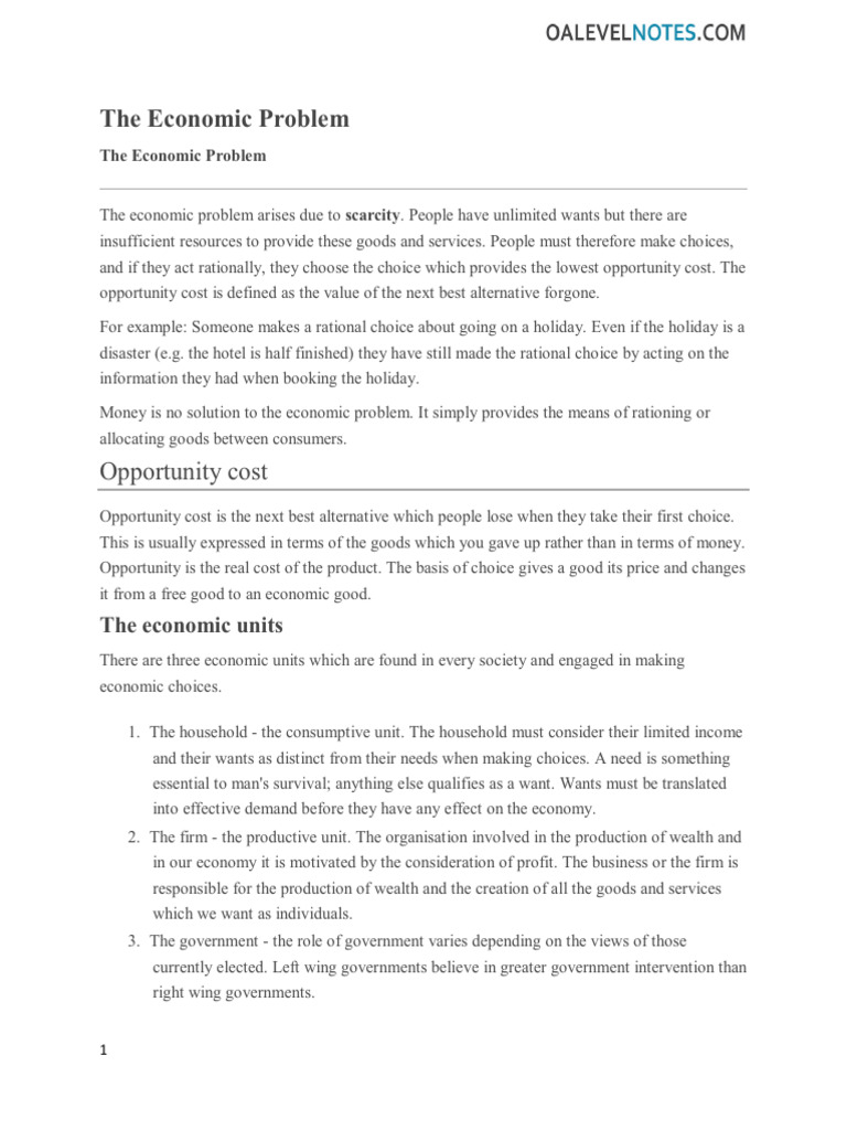 Economics Notes a Levels - Caienotesofficial | PDF