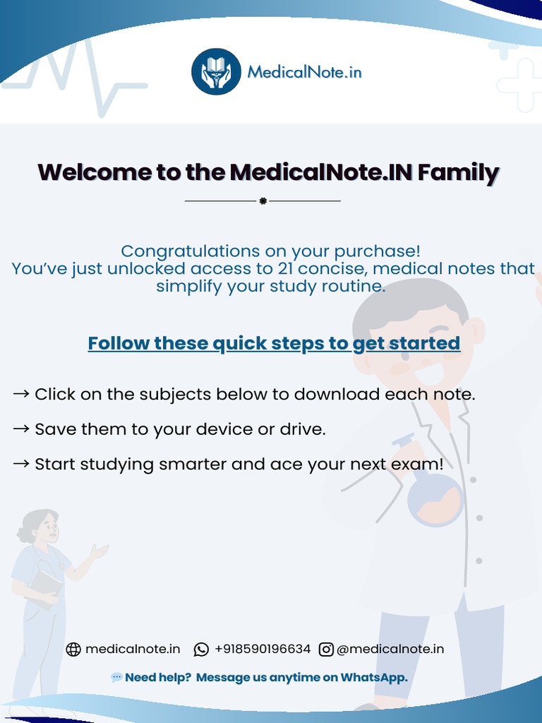 21 Essential Medical Study Notes | PDF
