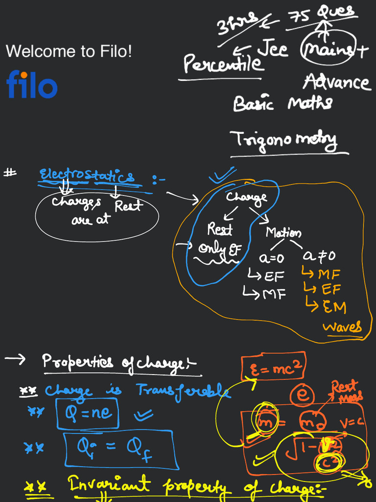 Lecture 1 Notes For Physics Electrostatics | PDF
