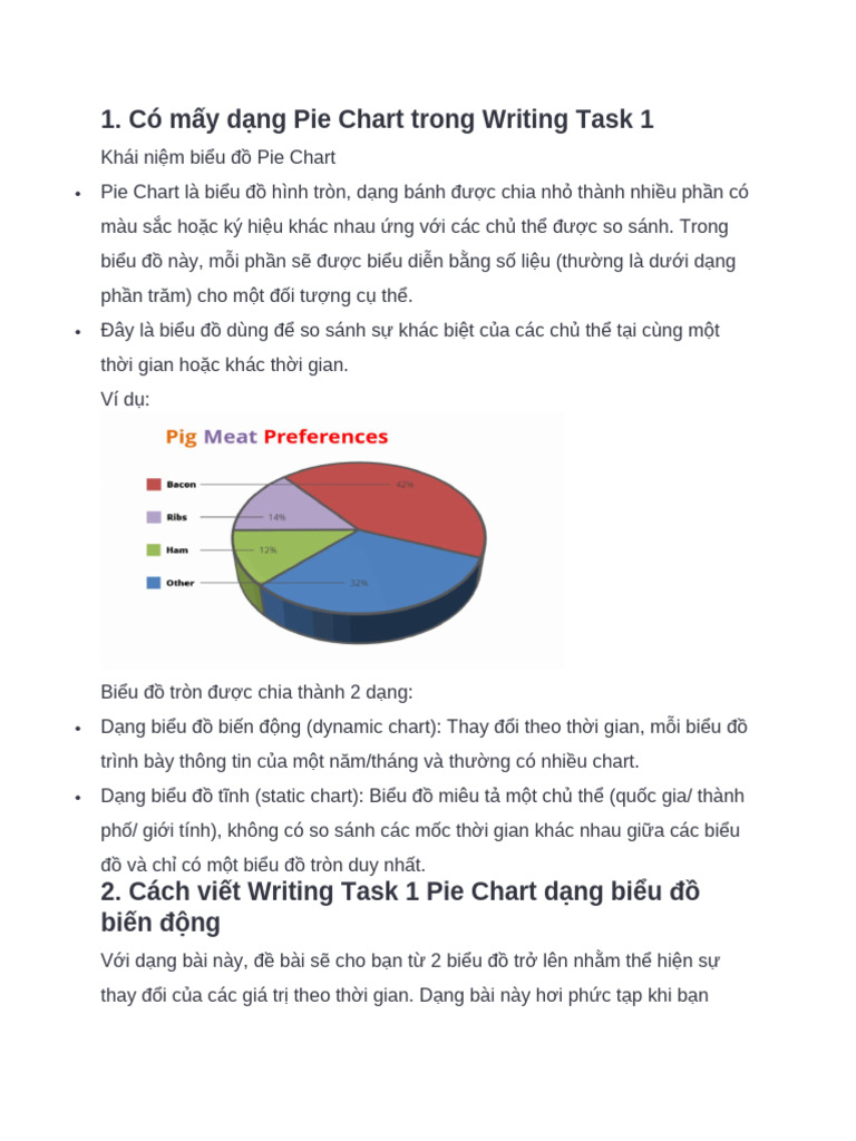 Writing Task 1 Pie Chart | PDF