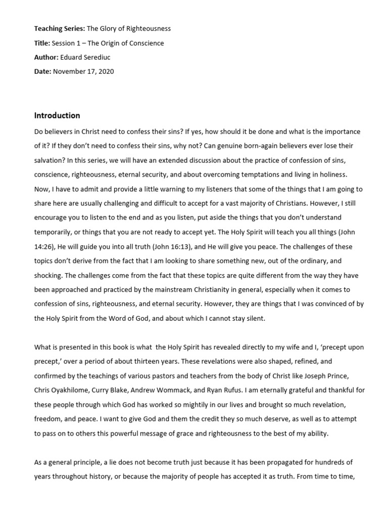 The Origin of Conscience Explained | PDF | Adam And Eve | Conscience
