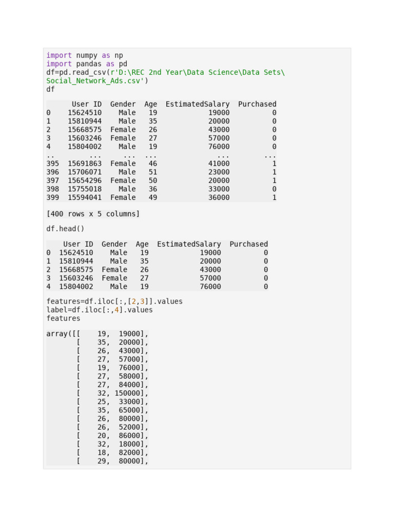 Exp 8 Logistic Regression | PDF