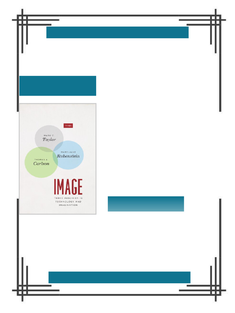 Image Three Inquiries in Technology and Imagination TRIOS 1st Edition ...