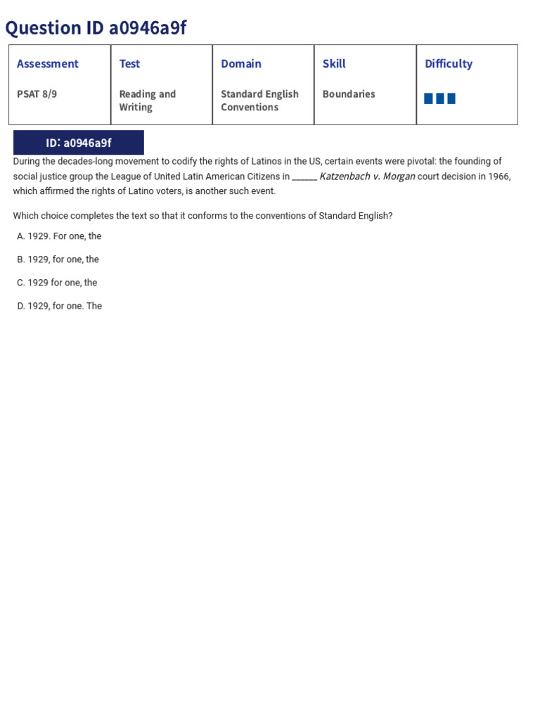 PSAT 8/9 Question Bank PDF | PDF | Elisa | Cellular Respiration