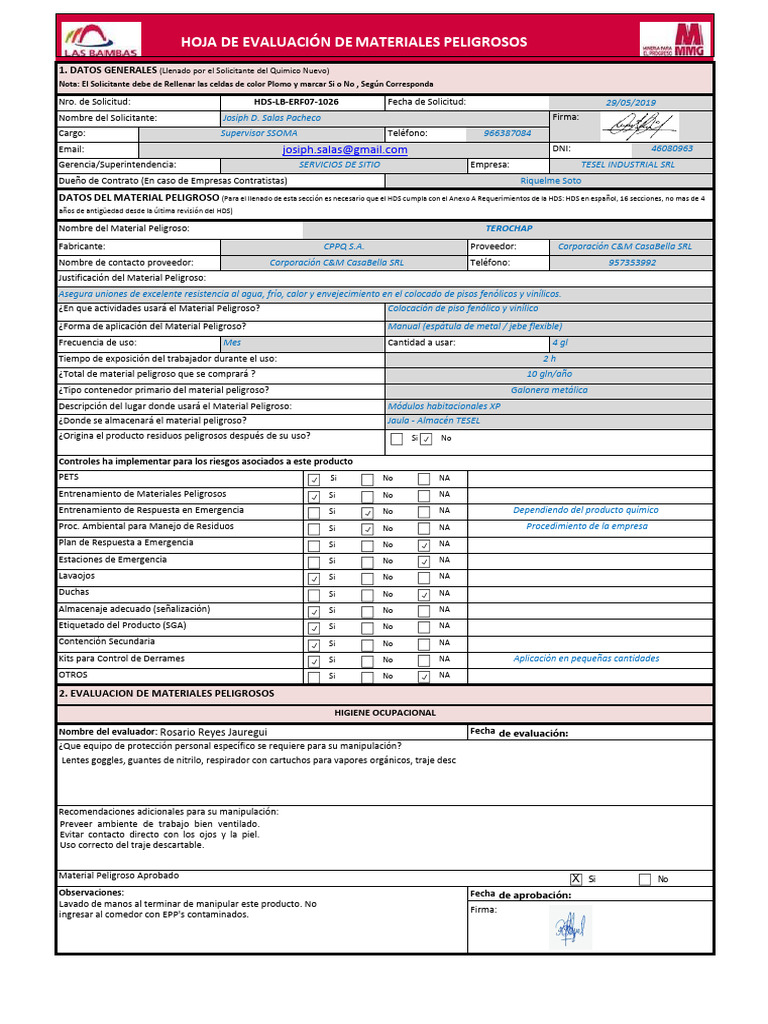 HDS-LB-ERF07-1026 Terochap | PDF | Agua | Combustión