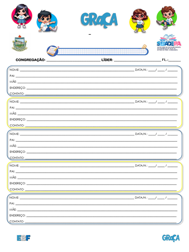 01 FICHA DE CADASTRO EBF 2025 | PDF