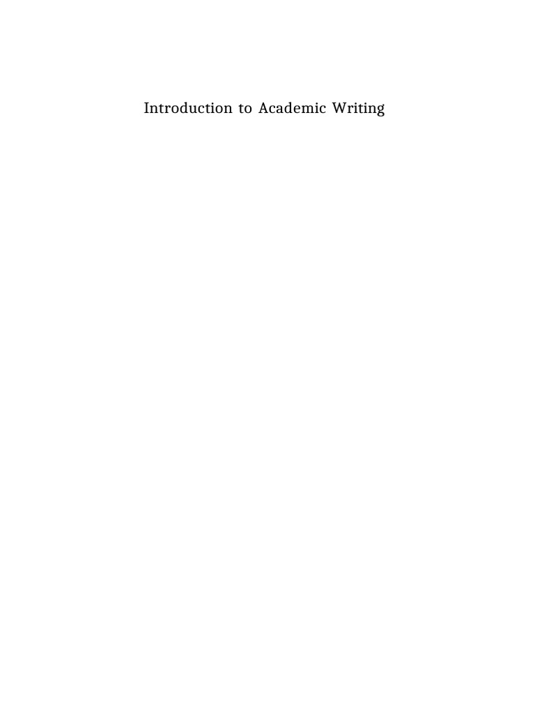 Introduction To Academic Writing 1760124435 | PDF | Mindset | Rhetoric