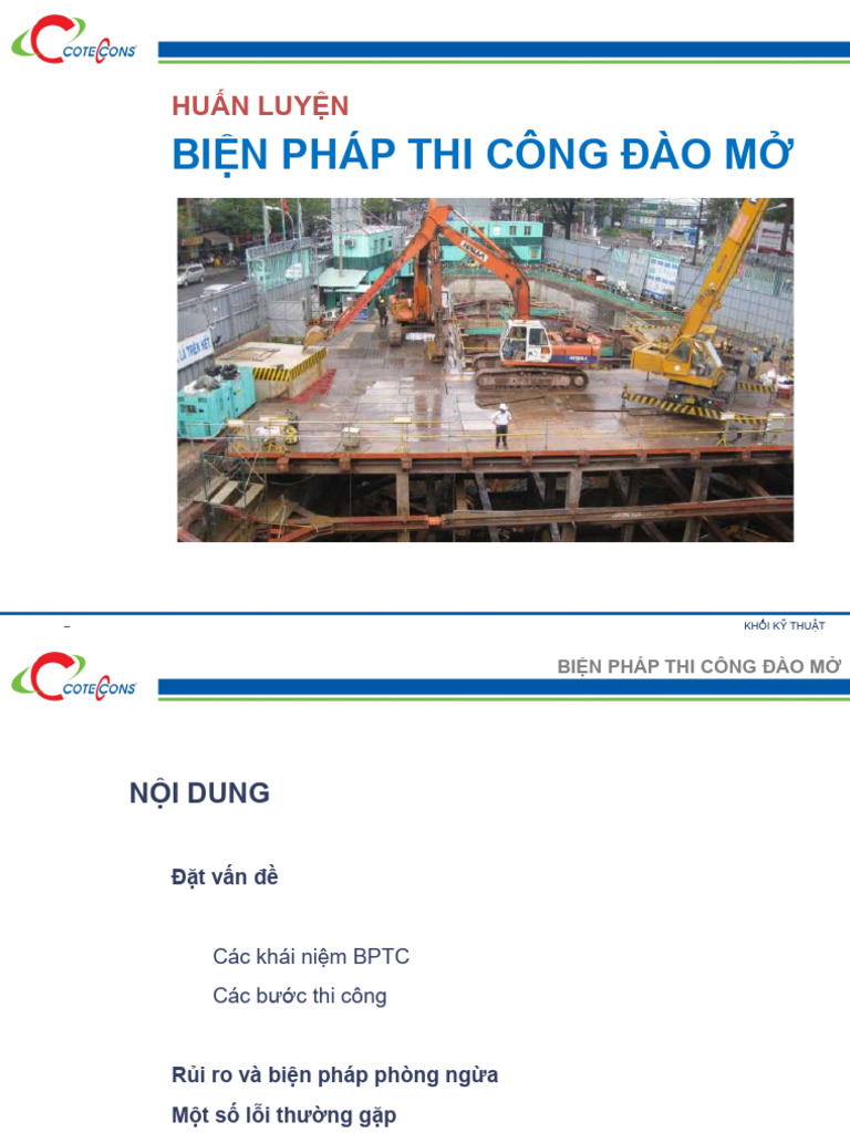 Coteccons - Thi Cong Tang Ham Theo Phuong Phap Dao Mo (Taluy, Tuong ...