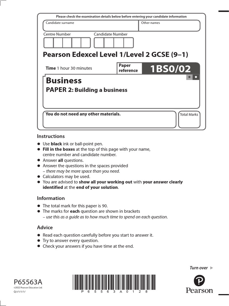 GCSE Business Exam Paper 2 Guide | PDF | Business | Economies