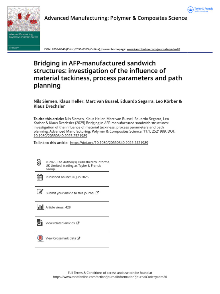 Bridging in AFP-manufactured sandwich structures investigation of the ...