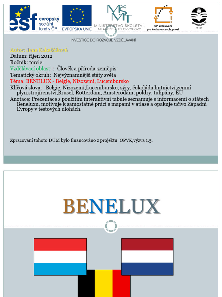 3 OPVK DUM Zemepis Benelux JK | PDF