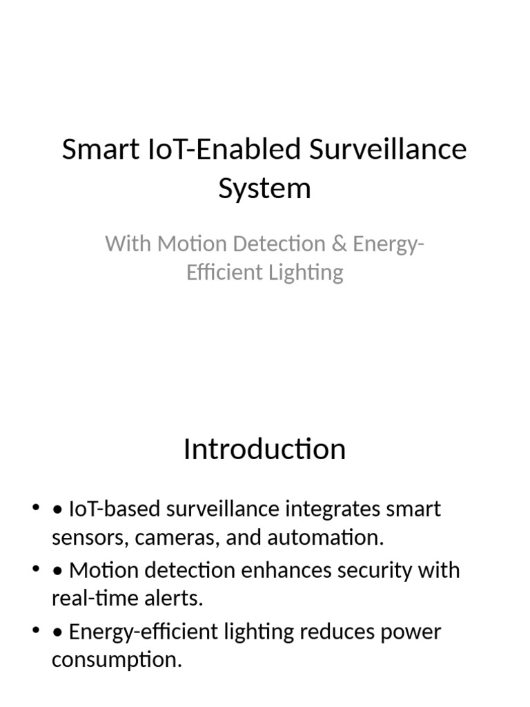 Smart IoT Surveillance System | PDF | Internet Of Things | Surveillance
