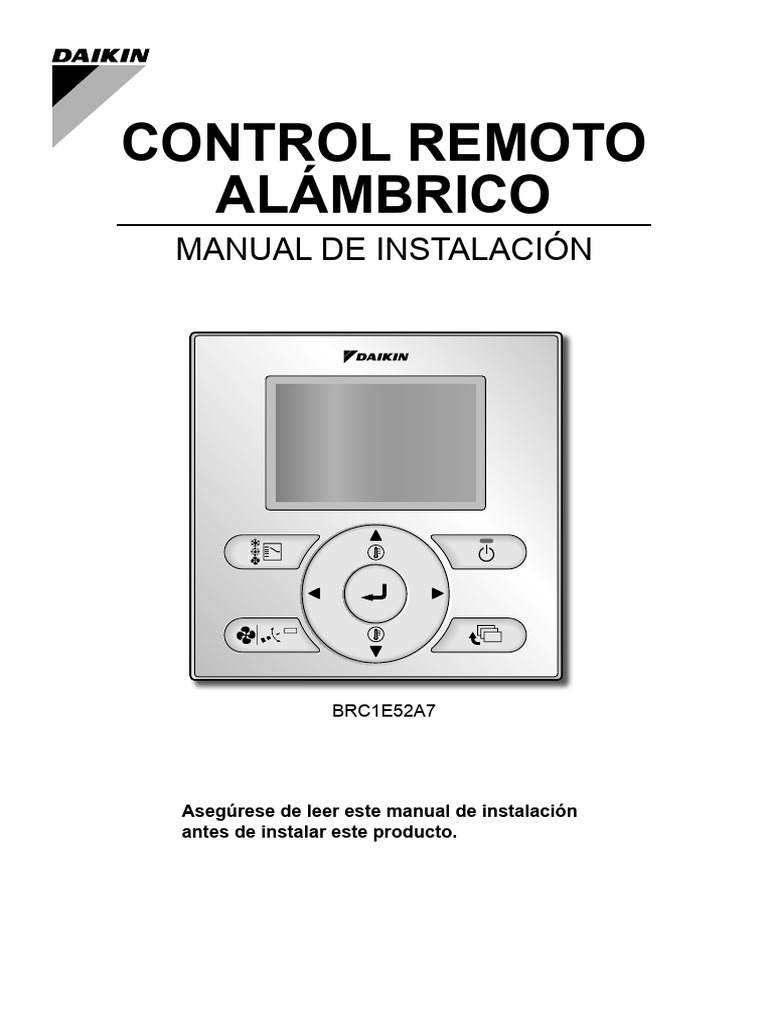 BRC1E52A7 4PWES71264-5 Installation Manuals Spanish | PDF | Agua ...