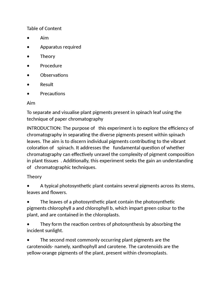Biology 1 | PDF | Chromatography | Photosynthesis