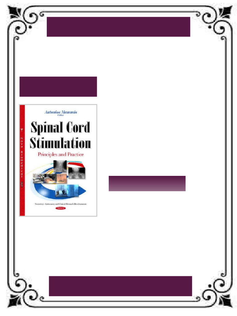 Spinal Cord Stimulation Antonios Mammis online pdf | PDF | Ischemia | Pain