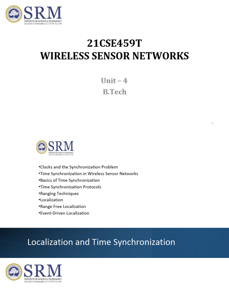 Unit_4 wsn | PDF | Wireless Sensor Network | Computer Network