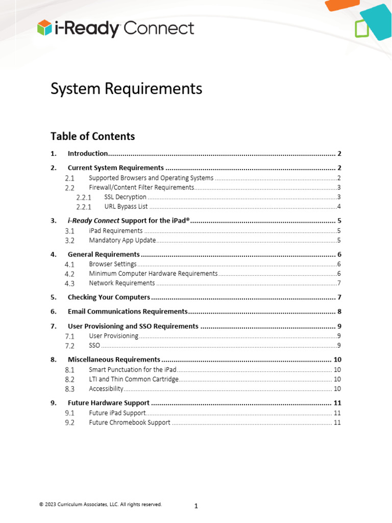 IReady System Requirements (4) | PDF | Chromebook | I Pad