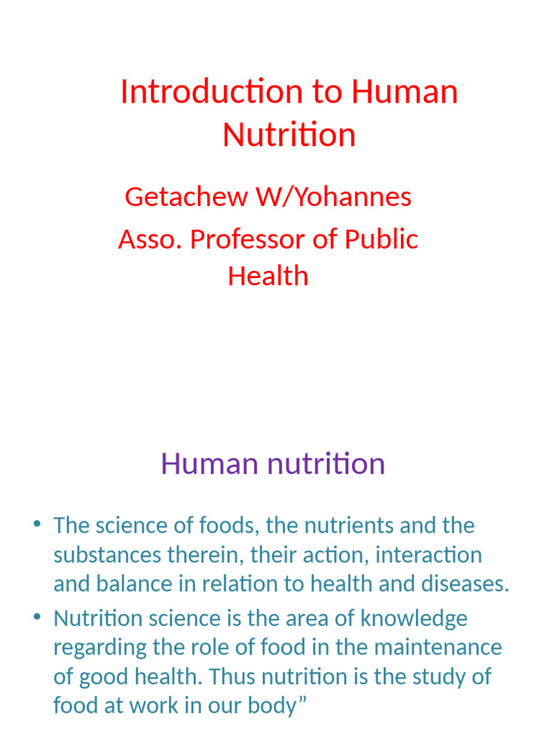 SPH-1 and Nutrition | PDF | Malnutrition | Nutrition
