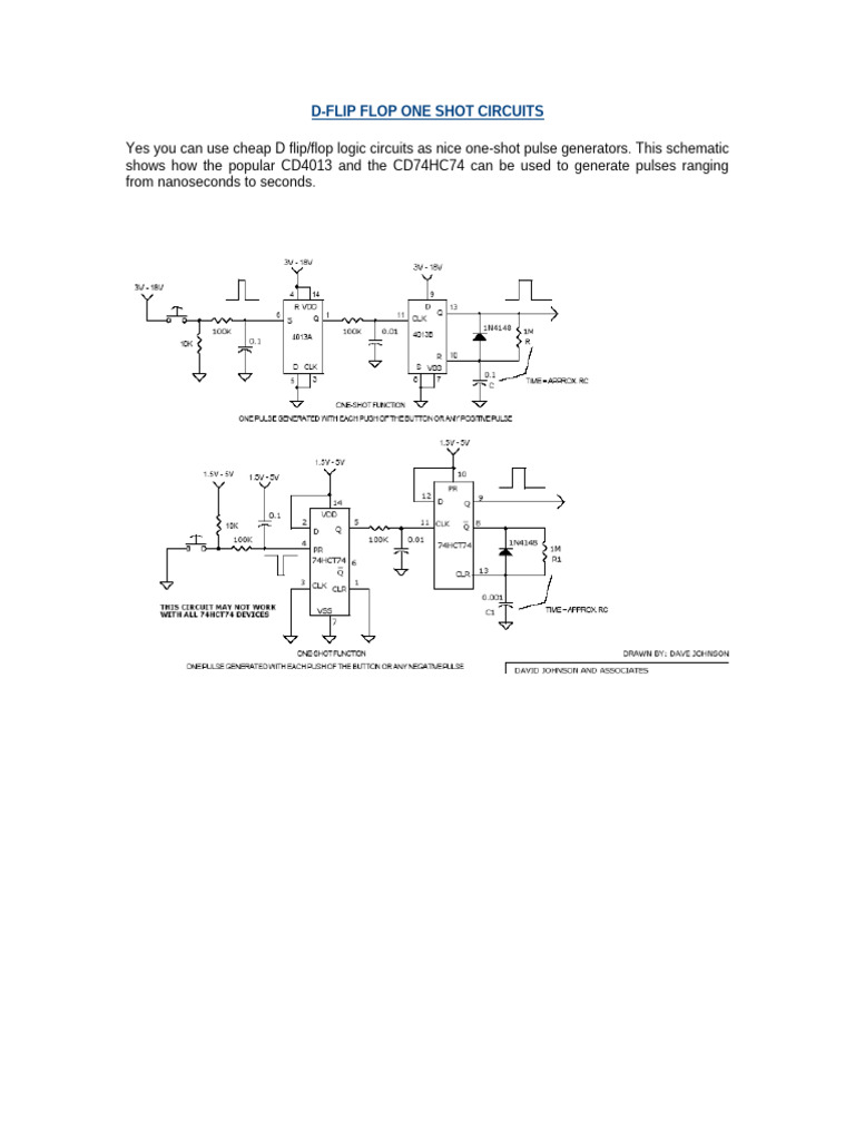 D-Flip Flop One Shot Circuits | PDF