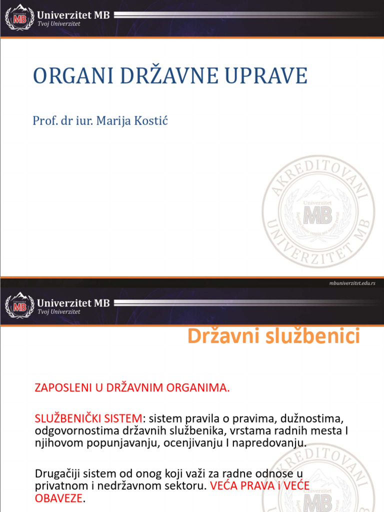 Cas V Organi Drzavne Uprave | PDF