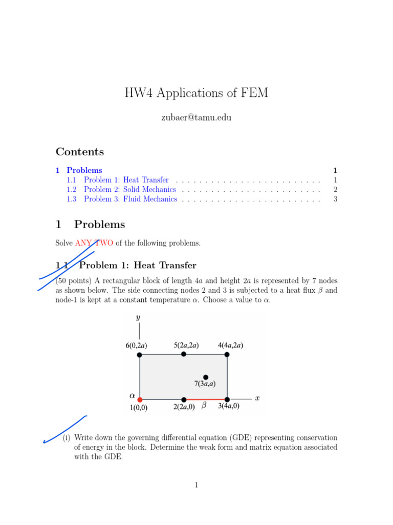 HW4_F25 | PDF | Finite Element Method | Matrix (Mathematics)