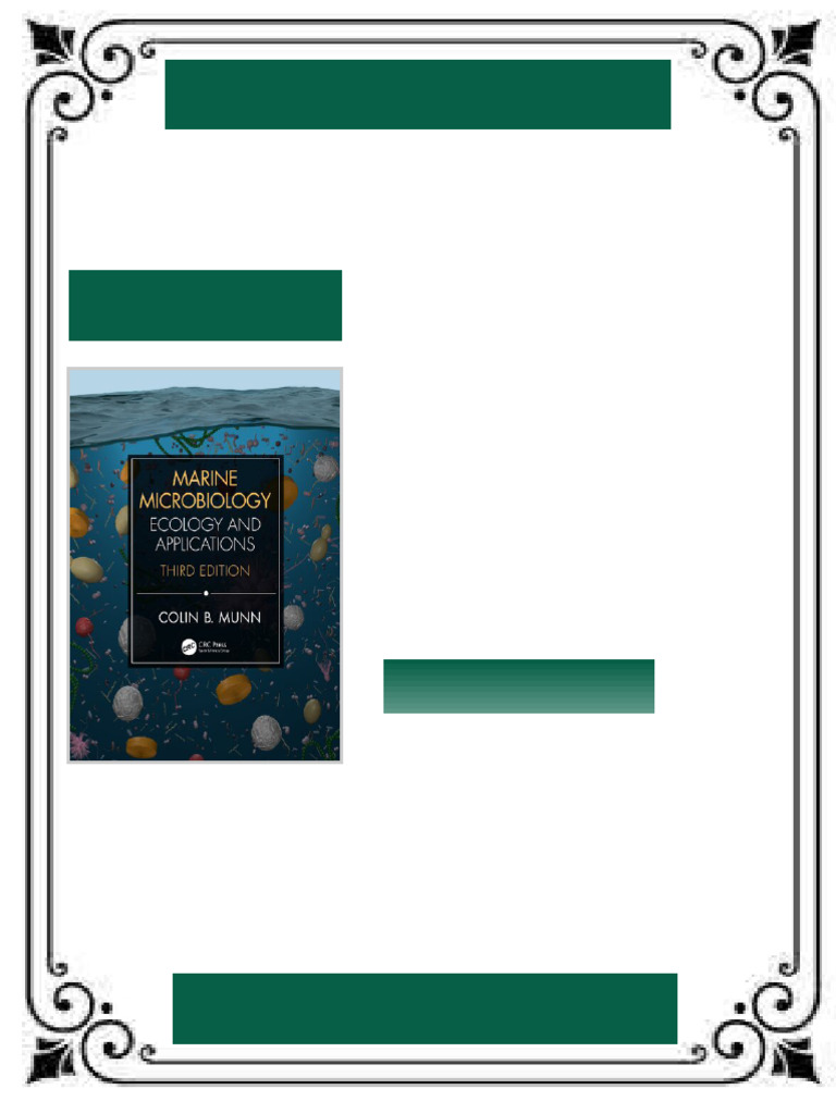 Marine Microbiology: Ecology & Applications Third Edition Colin B. Munn ...