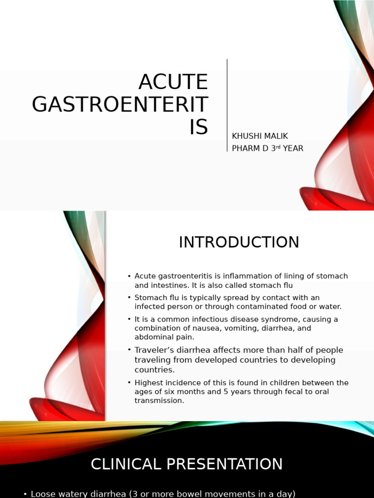 Acute Gastroenteritis Case Study | PDF | Diarrhea | Medical Specialties