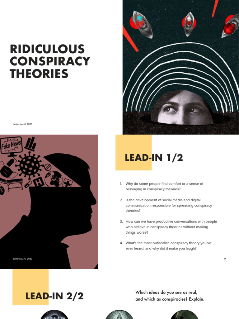 C1 Ridiculous Conspiracy Theories | PDF | Conspiracy Theory ...