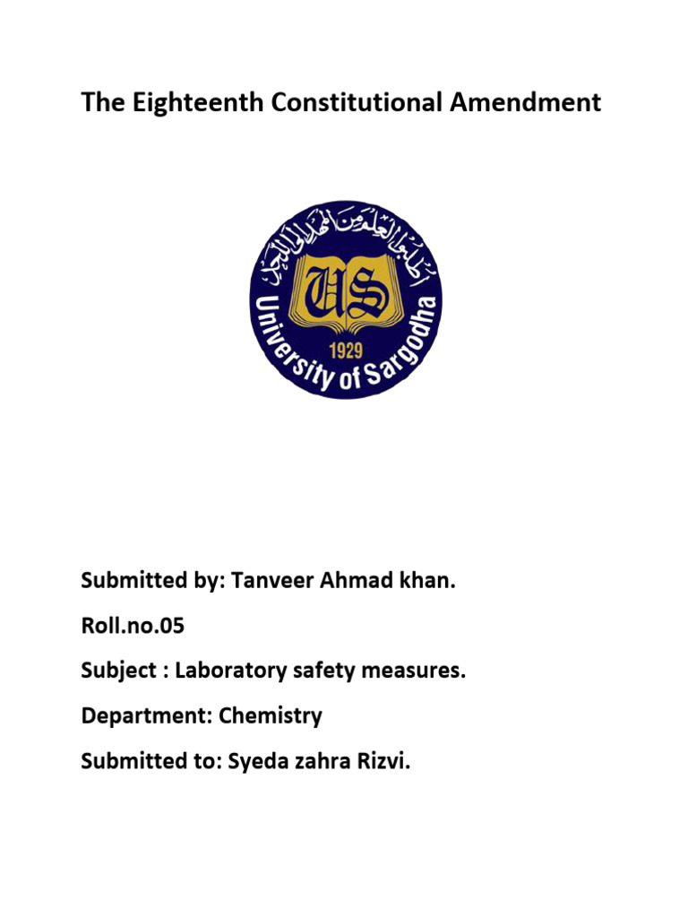The Eighteenth Constitutional Amendment | PDF | Parliament Of Pakistan ...
