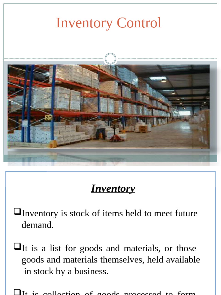 Chapter - 3 PPC Inventory | PDF | Business Economics | Production And ...