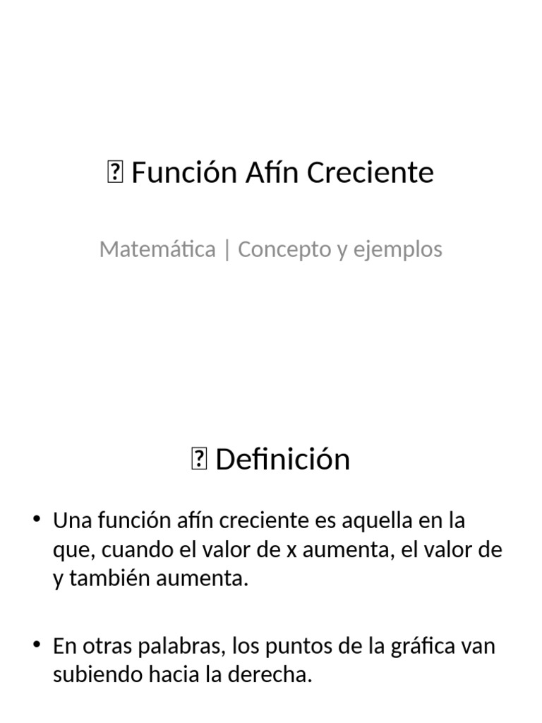 Funcion Afin Creciente-2 | PDF