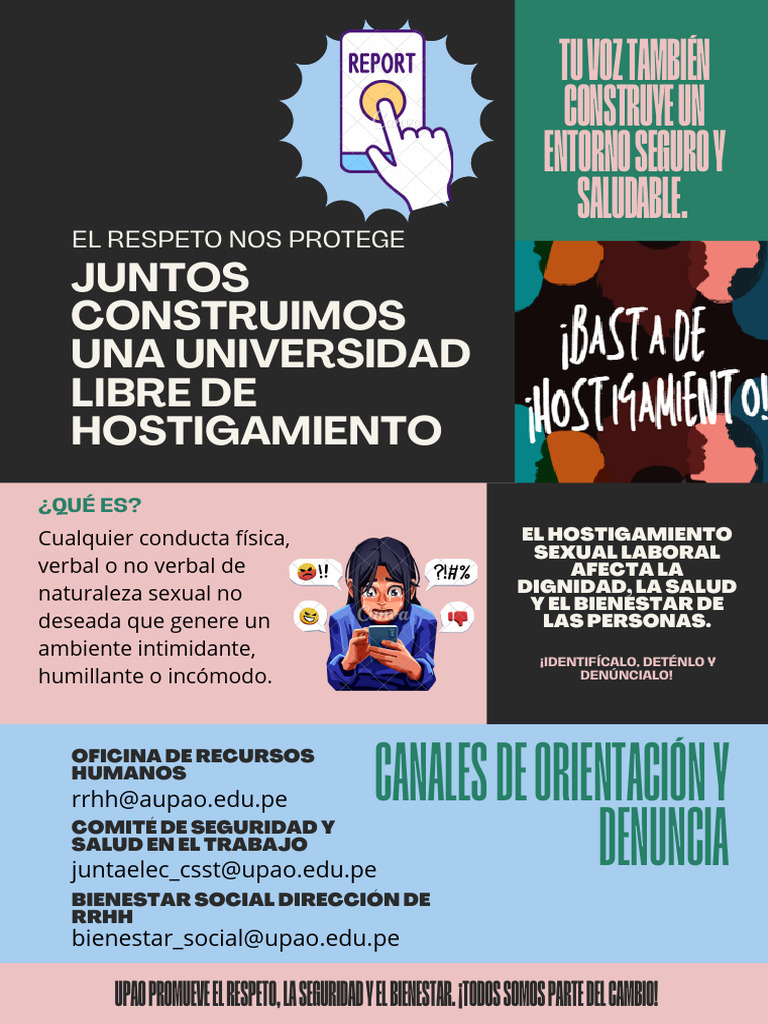 Flyer contra la violencia de género verde y celeste con foto | PDF ...