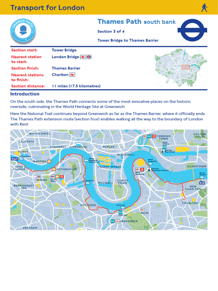 Thames Path: Tower Bridge to Barrier Walk | PDF