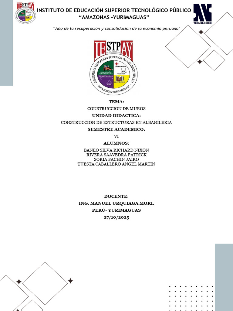 Trabajo Muro | PDF | Albañilería | pared
