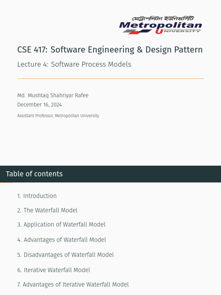 Lecture 4 | PDF | Software Development Process | Information Technology Management