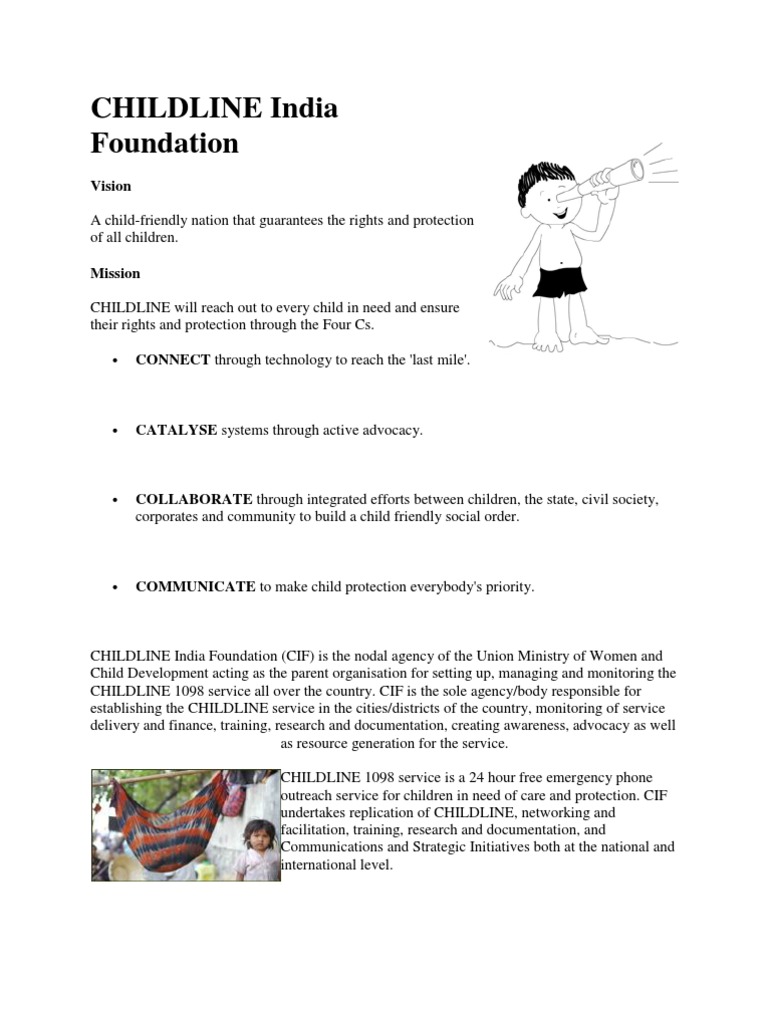 CHILDLINE India Foundation | PDF | Hiv/Aids | Child Abuse