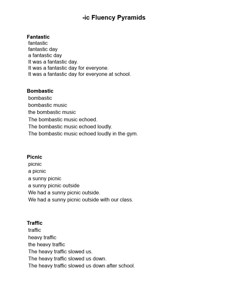 Ic Fluency Pyramids | PDF | Behavior Modification | Organizational Behavior