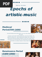 Musical Periods Timeline Overview | PDF | Classical Music | Musicology