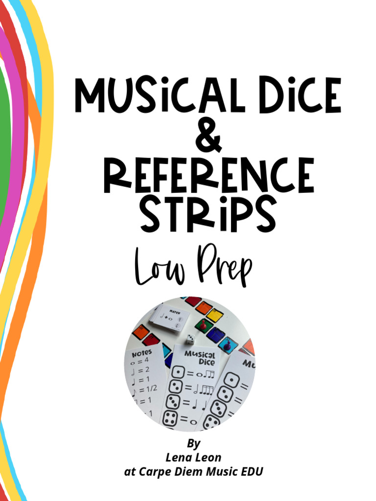 MusicalDiceforDurationofNotesandRestsReferenceSheetsMusicCenters-1 (1 ...