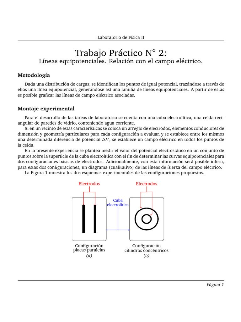 Lab N2 2022 Lineas Equipotenciales | PDF | Campo eléctrico | Electromagnetismo