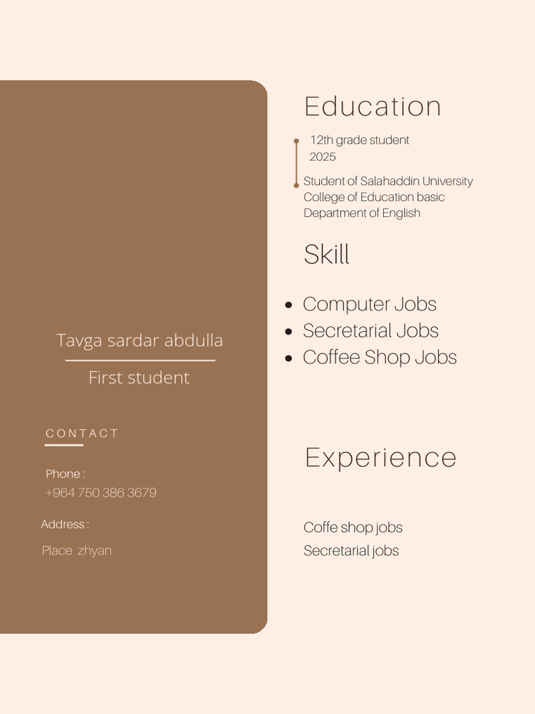 Student Job Opportunities in Erbil | PDF