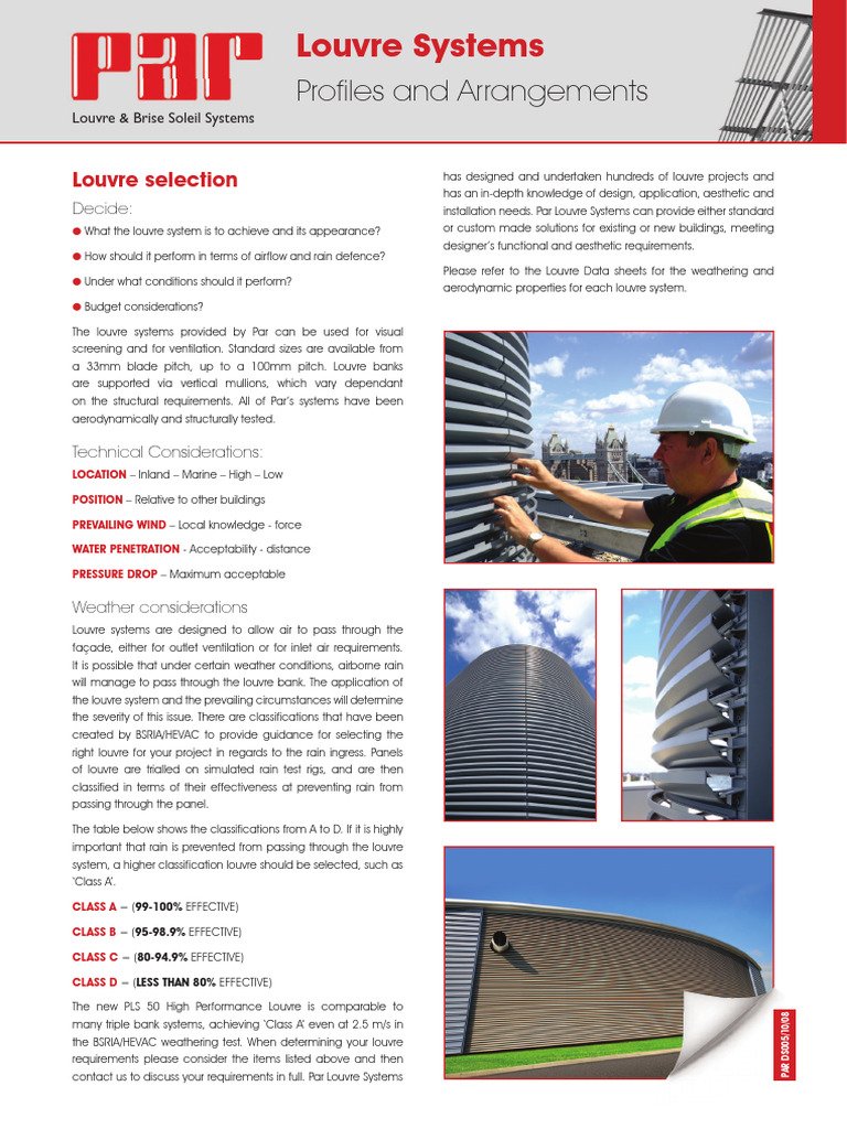 Louvre Systems: Design & Performance Guide | PDF