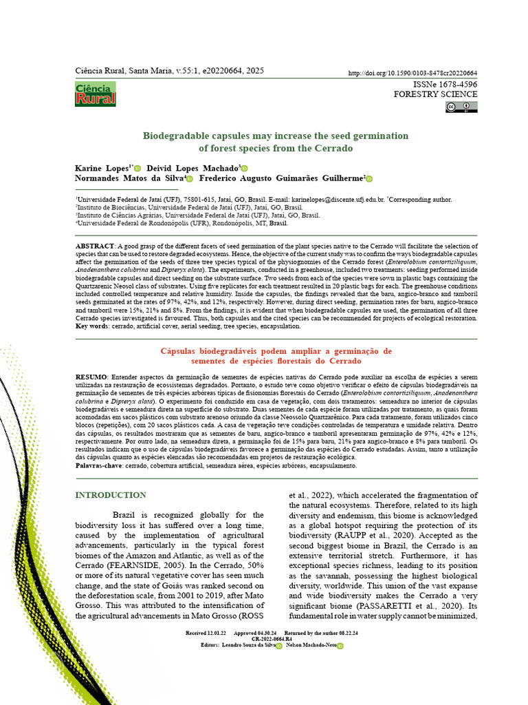 Biodegradable Capsules May Increase the Seed Germi | PDF | Seed | Biodiversity