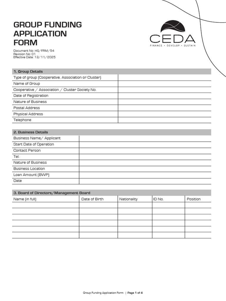 Final Group Funding Loan Application Form_0 | PDF | Chess Theory