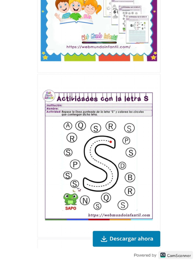 Actividades Con La Consonante Ss | PDF