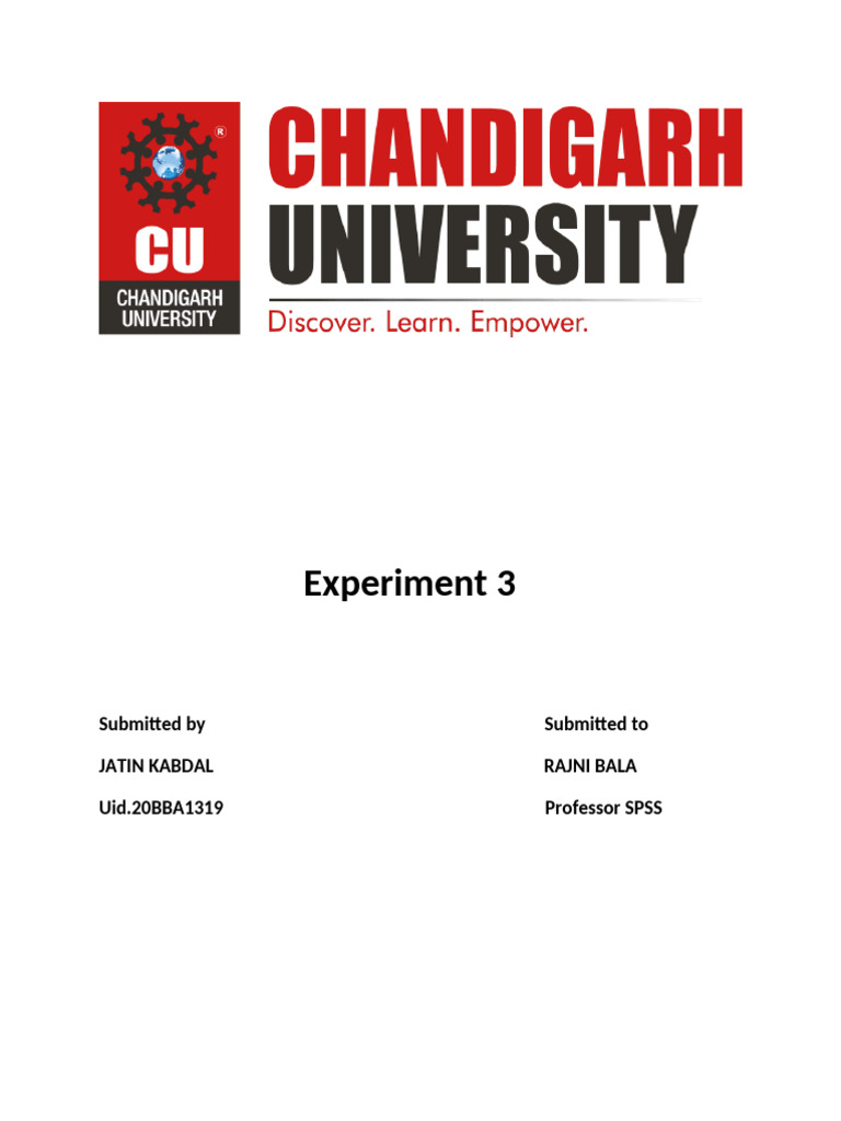 Experiment 3 | PDF