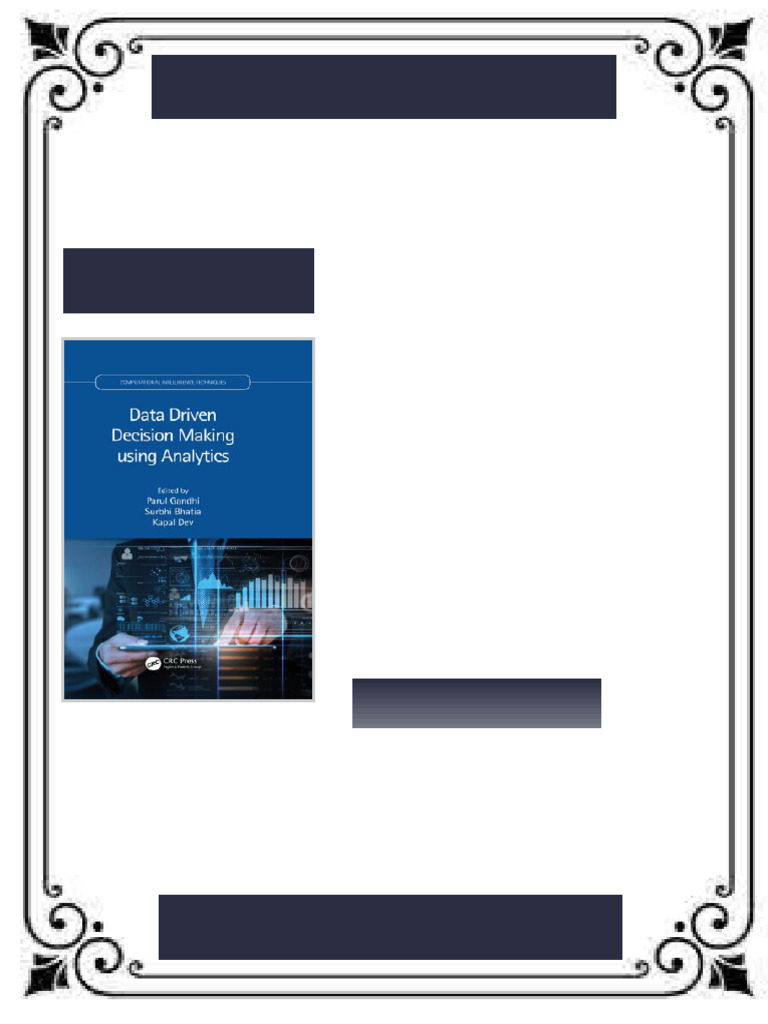 Data Driven Decision Making using Analytics (Computational Intelligence Techniques) 1st Edition ...