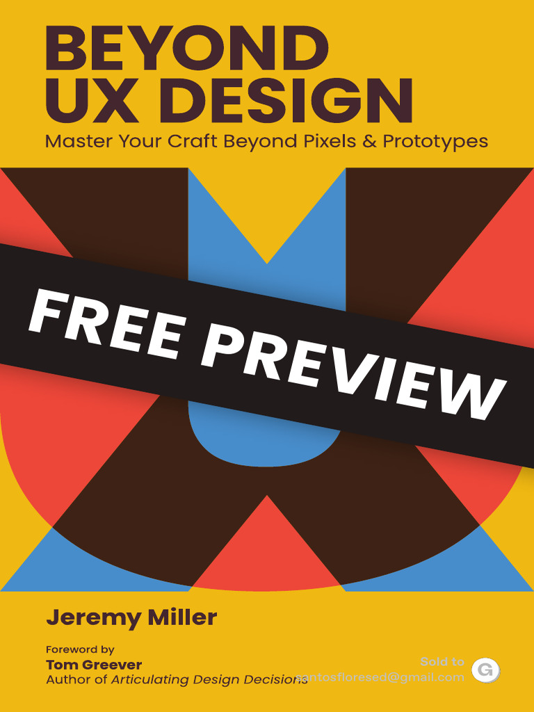 FREE PREVIEW Beyond UX Design Master Your Craft Beyond Pixels and | PDF ...
