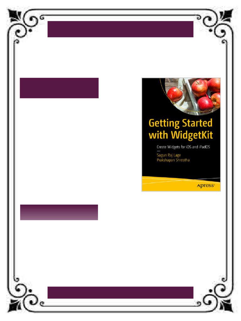 Getting Started with WidgetKit Create Widgets for iOS and iPadOS UNCORRECTED PROOF 1st Edition ...