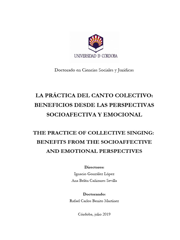 Beneficios del Canto Colectivo Emocional | PDF | Sonido | Coro